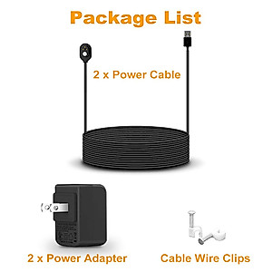 Taken Charging Cable Compatible with Arlo, 2Pack 10ft/3m Magnetic Charging Cable Charger Compatible for Arlo Ultra, Ultra 2, Arlo Pro 3, Pro 4 (NOT for Arlo Essential Spotlight)