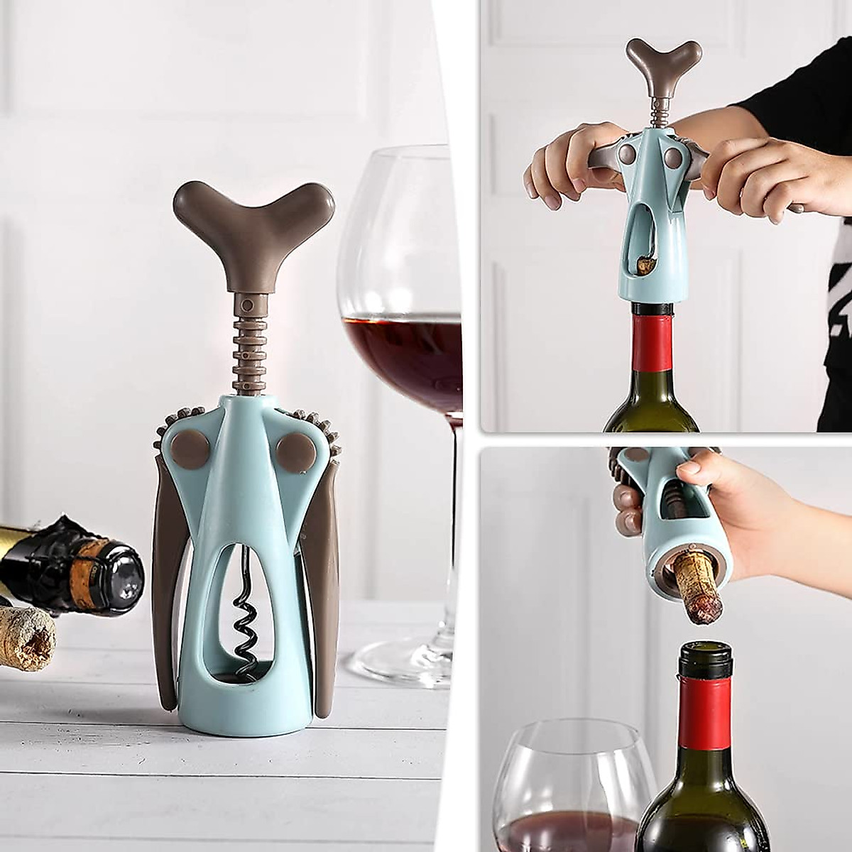 XiXiYang Wing Corkscrew,Wine Bottle Opener Manual Wine Openers Best Sellers Creative Wine Key Corkscrews for Wine Bottles or Servers Cork Screws for Wine Bottles