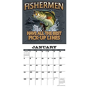 Willow Creek Press Buck Wear's Fish Tales Monthly 2024 Wall Calendar (12" x 12")