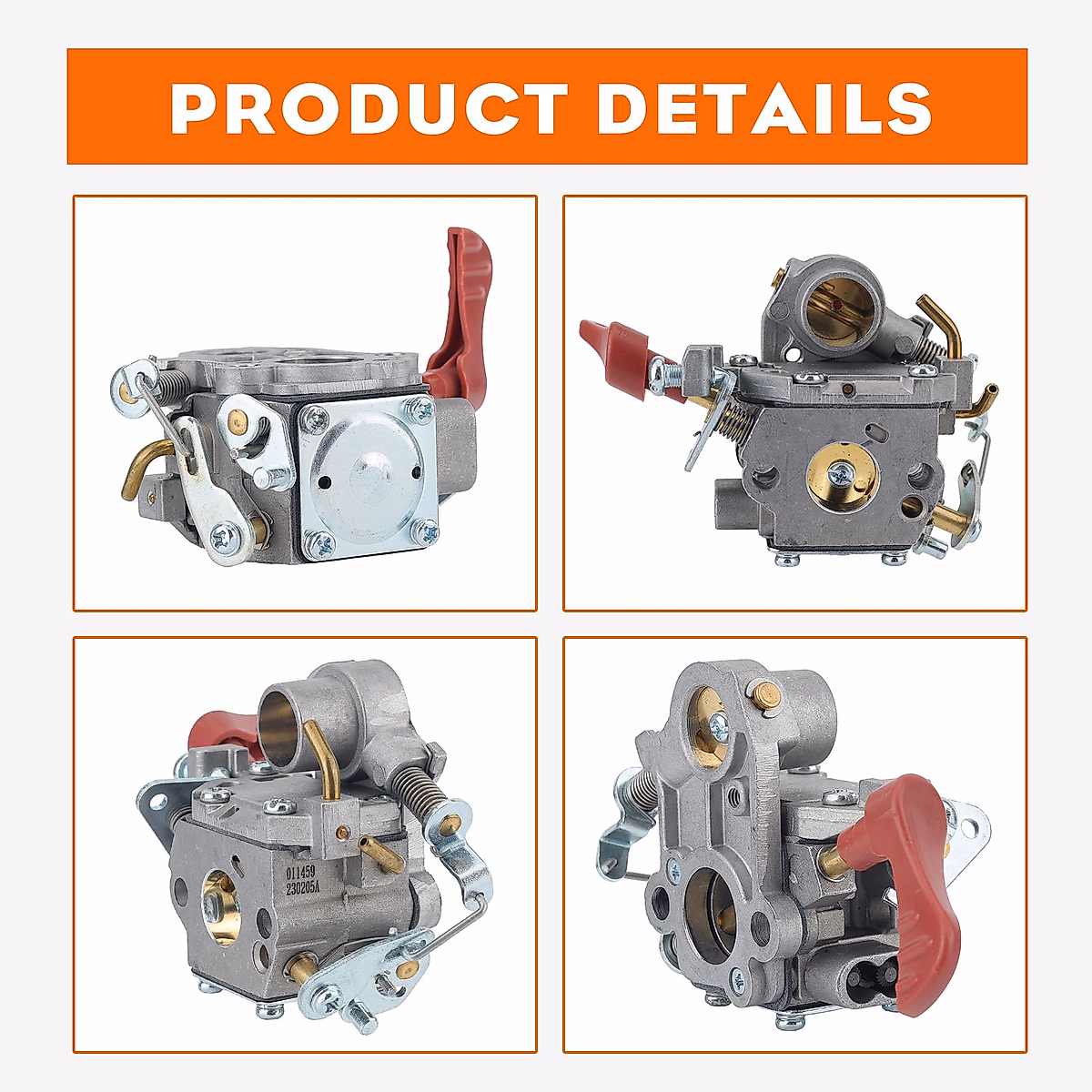 Hipa PP338PT Carburetor for Poulan Pro PP133 545008042 545189502 PP333 PP033 Craftsman 358791170 358791140 358795920 Husqvarna BC233B BC433B String Trimmer C1M-W44 Spark Plug