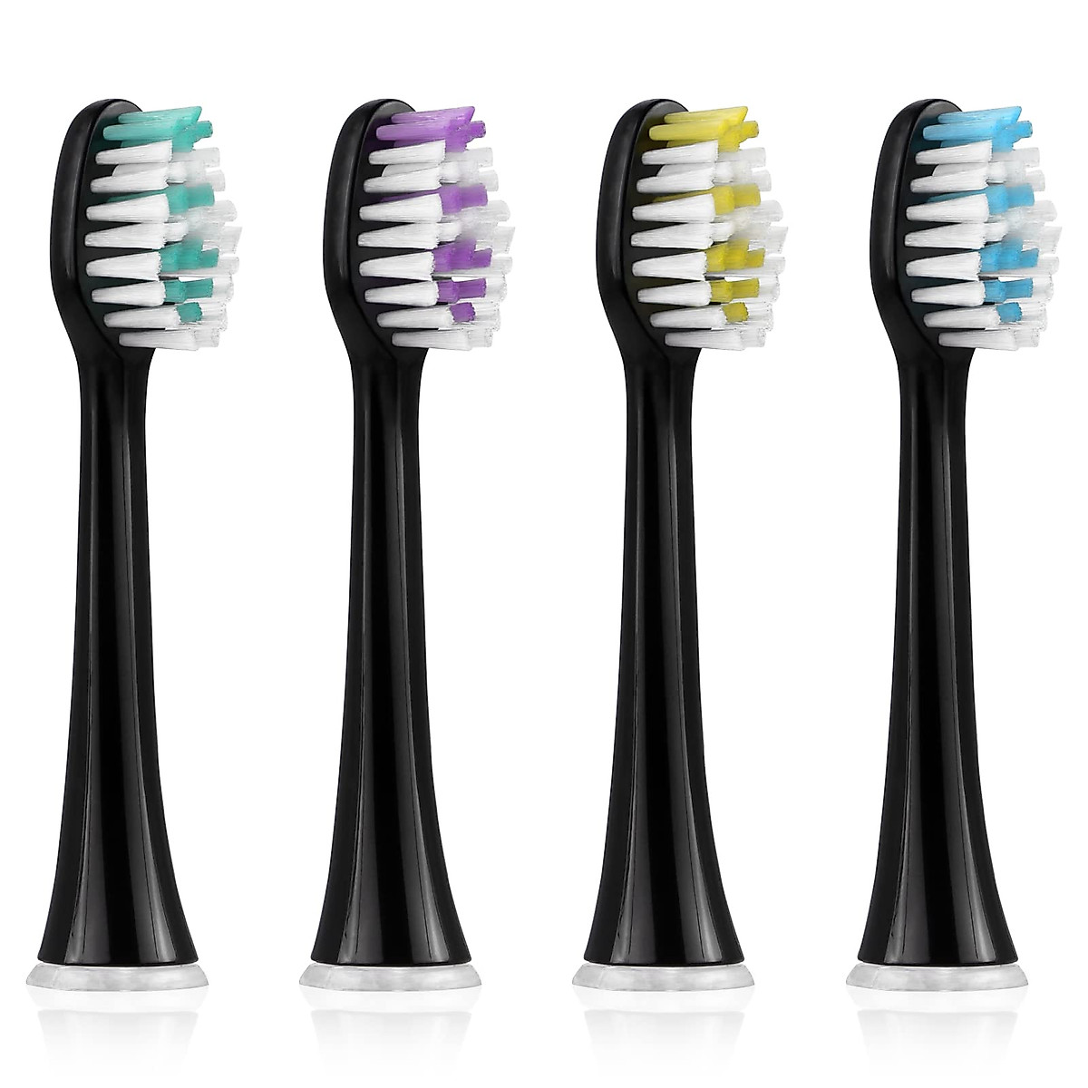 CALLYSONIC Sonic Rechargeable Electric Toothbrush, 48,000VPM Rechargeable Toothbrushes with Normal, Sensitive, Massage Modes, 4 Replacement Brush Heads for Adults Kids - Black