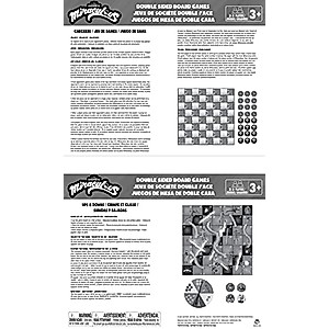 Miraculous Ladybug - 2 in 1 Game - Enjoy Hours of Fun with These 2 Board Games: Ups & Downs and Checkers! Great Birthday & Preschool Aged Gift for Boys and Girls!