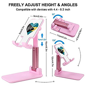 Love Bahamas Heartbeat Print Cell Phone Stand Compatible with iPhone Switch Tablets Foldable Adjustable Cellphone Holder Desktop Dock (4-13")