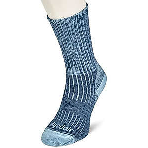 Bridgedale Women's Hike Midweight Boot Height- Merino Comfort Socks, Blue, Small