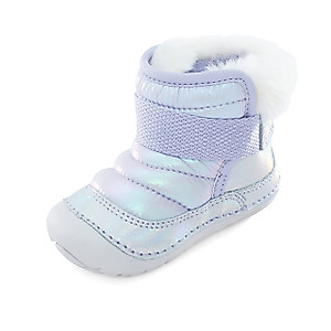 Stride Rite Baby Girls Soft Motion Channing First Walker Shoe, Iridescent, 3.5 Wide Infant