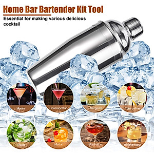 Esmula Bartender Kit with Stylish Bamboo Stand, 12 Piece 25oz Cocktail Shaker Set for Mixed Drink, Professional Stainless Steel Bar Tool Set, Gift for Man Dad- Cocktail Recipes Booklet