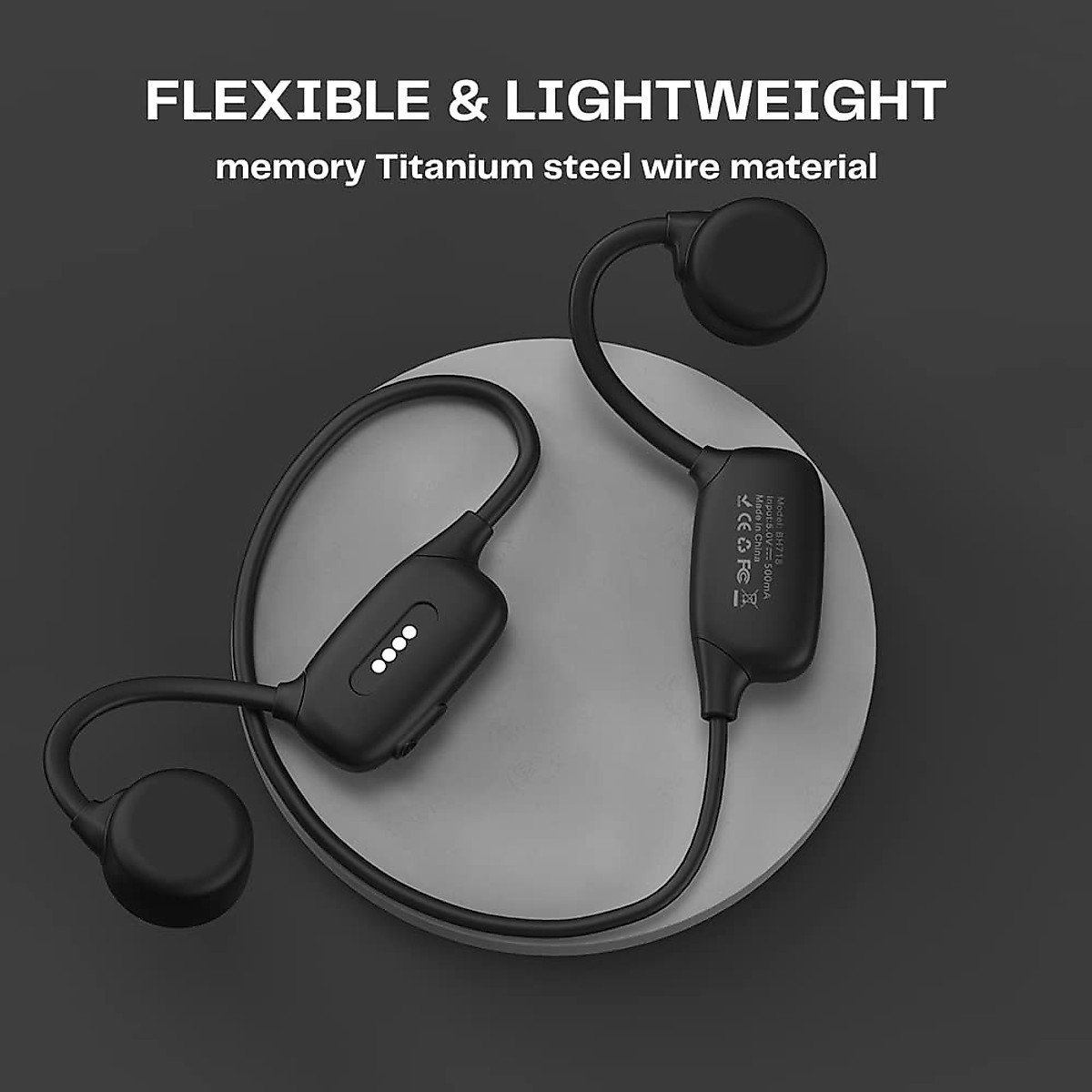 Bingozones Bone Conduction Headphones Prime Deals Today 2023 Bluetooth Open Ear Headphones IPX8 Waterproof Earphones Include MP3 with Build in Mic for TF Card Swimming,Running, Cycling, Driving,