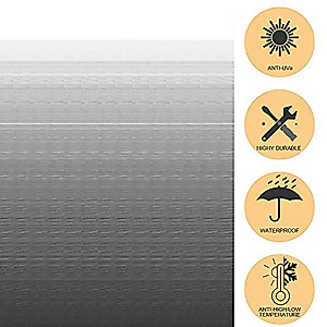 Suncode RV Awning Premium Grade Vinyl Canopy Replacement Waterpoof 14 Feet Camper Awning Replacement Shade Screen Black Fade