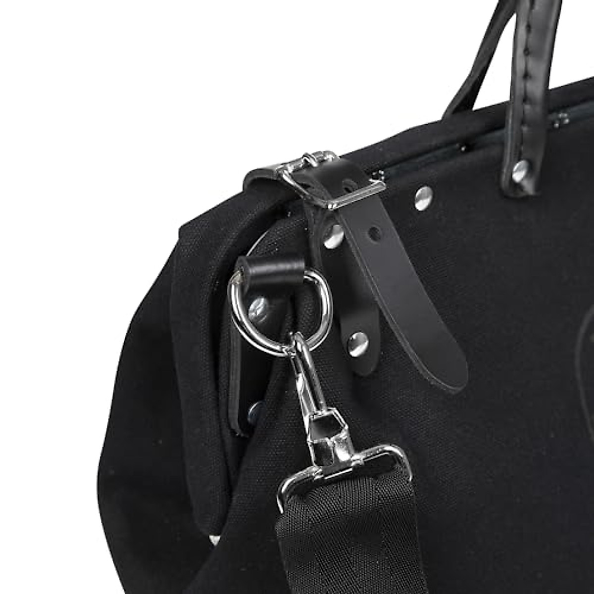 Klein Tools 510218SPBLK Tool Bag, Large 18-Inch Deluxe Canvas Tool Bag and Organizer with 13 Pockets and Shoulder Strap, Black