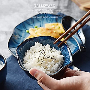 AB-Grade Porcelain Plate and Bowl Set,Porcelain 40 Piece Dinnerware Set, Service for 8, Ceramic Bowls and Plates Set Dinner Set, Reactive Glaze Dinnerware Sets, Kitchen Dishes Set, Oven/Microwave