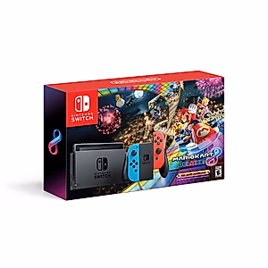 Nintendo Switch with Neon Blue and Neon Red Joy‑Con HAC-001 w/ Mario Kart 8 Deluxe
