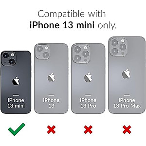 Svanove for iPhone 13 Mini Case Clear, Transparent Thin Slim Flexible TPU Cute Cover Aesthetic Design, Soft Silicone Rubber for Women Girl, Non-Yellowing Protective Airbag Gel Bumper, Neon Orange