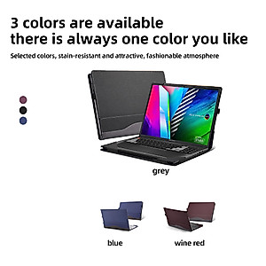 VEVOOD Laptop Cover for MSI Creator Z16 case| ThinkPad T16 Laptop | Vivobook Pro 16X Laptop 16” OLED M7600 M7601 N7600 N7601Z | PU Leather Inside Pocket Case (Gray)