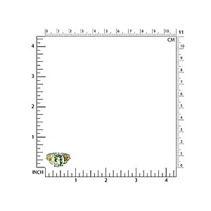 Silvershake 4.32 Carat Natural Green Amethyst Peridot and Citrine 925 Sterling Silver Cocktail Ring Size 6.5