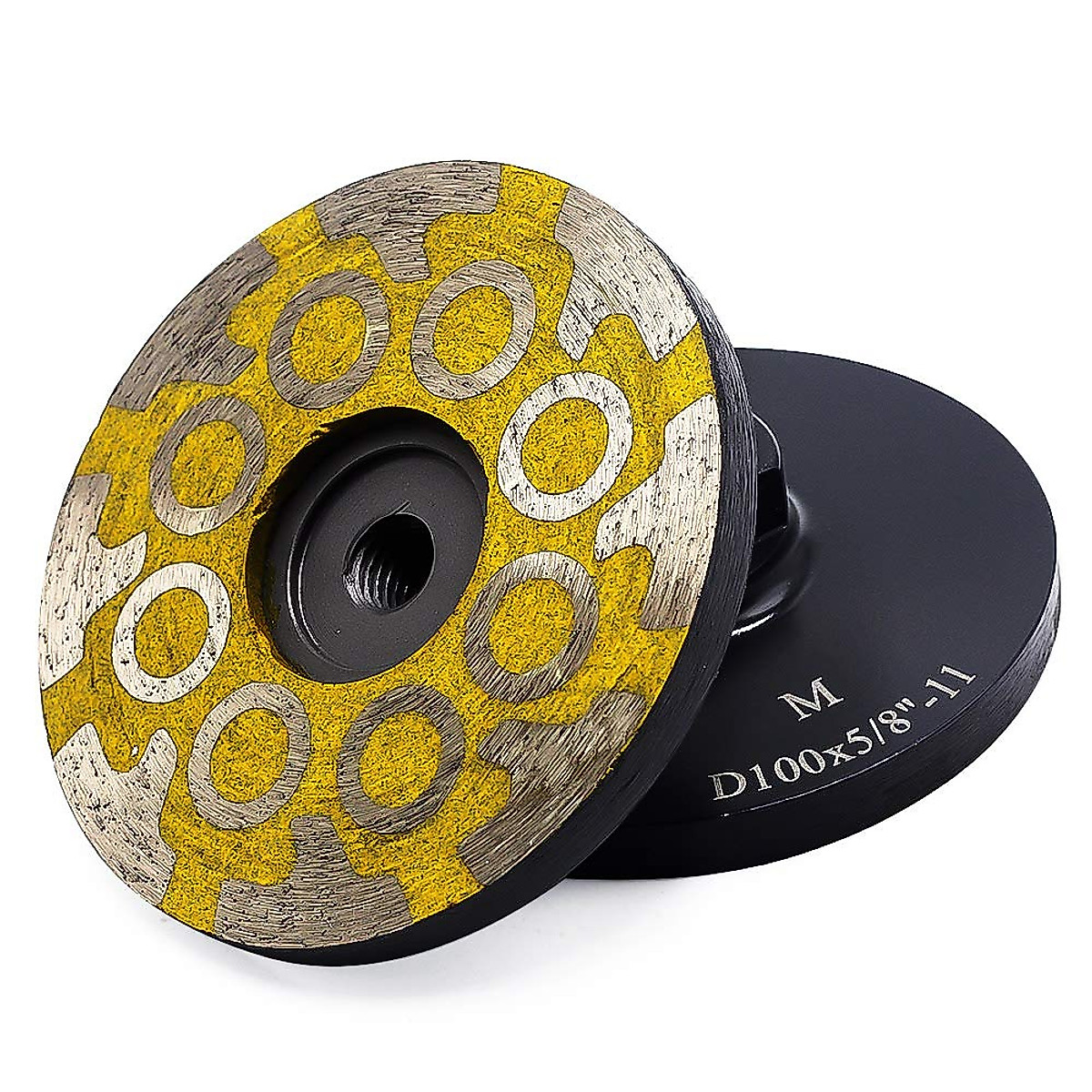 YIJING 4" Diamond Cup Wheel Resin Diamond Grinding Wheel Medium Grit with Thread 5/8“-11 for Grinding Stone Concrete and Tiles…