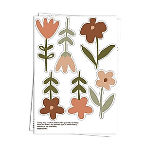 QUCHENG Boho Wall Stickers Girls Bedroom Removable Wall Decals Nursery Kids Room Decor Vinyl Murals DIY Cute Decorations 6 Sheets