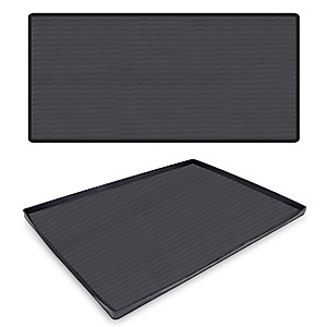 Under Sink Mat - Flexible & Strong Design Silicone Sink Liner Mat - Protectors for Kitchen & Bathroom - Thick Under Sink Drip Tray with Lip to Catch Water, Slip Resistant and Non-Adhesive - White