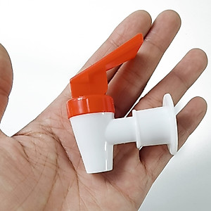 GXXMEI 6PCS Replacement Cooler Faucet, 2 White and 2 Red and 2 Blue Water Dispenser Tap Set, Internal Thread Plastic Spigot