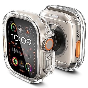 Spigen Ultra Hybrid Designed for Apple Watch Ultra 2/1 49mm Case with Full Coverage Screen Protector - Crystal Clear