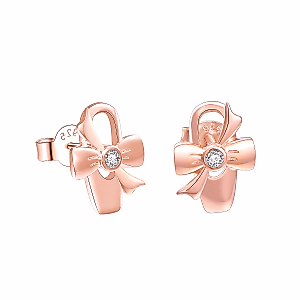 Ballet Dancer Stud Earrings 925 Sterling Silver CZ Rose Gold Plated Ballet Dancer Stud Earrings for Women Teen Daughter Ballerina Nickel Dance Graduates Jewelry