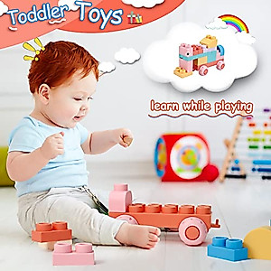 Soft Building Block Sets for Kids Aged 18 months to 6 years old.Top STEM Building Blocks for preschool.Large Construction Block Toys for Toddler to Improve Imagination、Creativity、Hands-on Ability