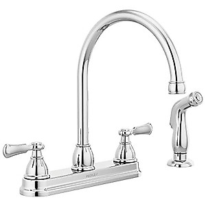 Peerless P2865LF Elmhurst Two-Handle Kitchen Faucet with Spray Deck-Mount, Chrome