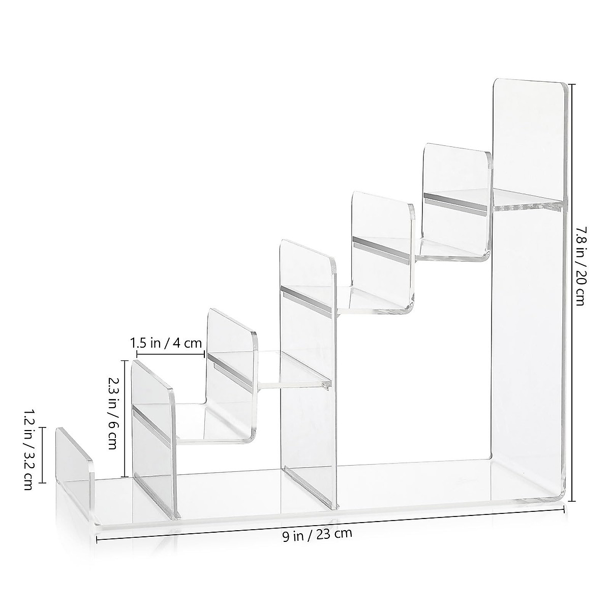 DOITOOL 6-Tier Purse Display Stand,Acrylic Display Riser Shelf Wallet Organizer,Handbag Display Stand Holder,Perfume Organizer Clear Retail Display Stands