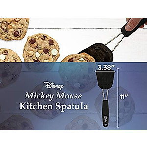 Disney Mickey Mouse Silicone Turner - This Mickey Mouse Disney Spatula is Ideal for Turning Food - Perfect for any Disney Fan - Black, Measures 11 Inches
