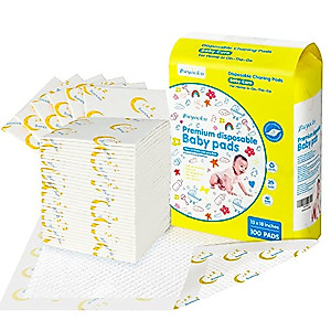 Baby Disposable Changing Pads 100 Count Incontinence Underpad Diaper Changing Liners Quick Absorb Soft Breathable Waterproof Leak Proof 13x18in