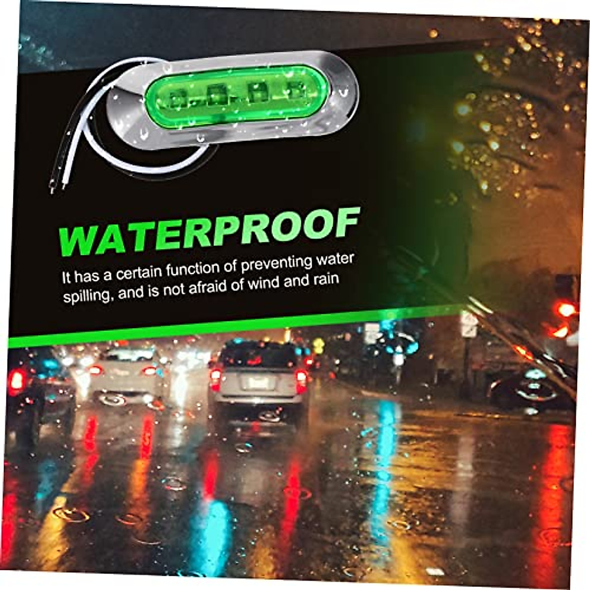 CAXUSD Lights 4pcs Boat Truck Side Truck Indicator Light Signal Abs Green Taillight Truck Turning Light Truck Side Marker Truck Side Light