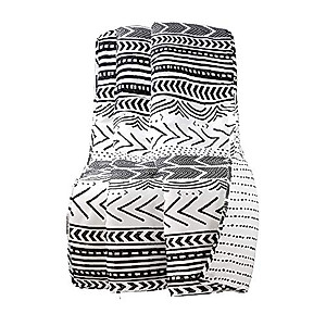 Lush Decor, Black & White Hygge Geo Throw, 60" x 50"