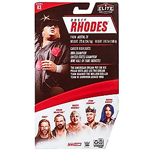 WWE Dusty Rhodes Elite Collection Series 83 Action Figure 6 in Posable Collectible Gift Fans Ages 8 Years Old and Up​
