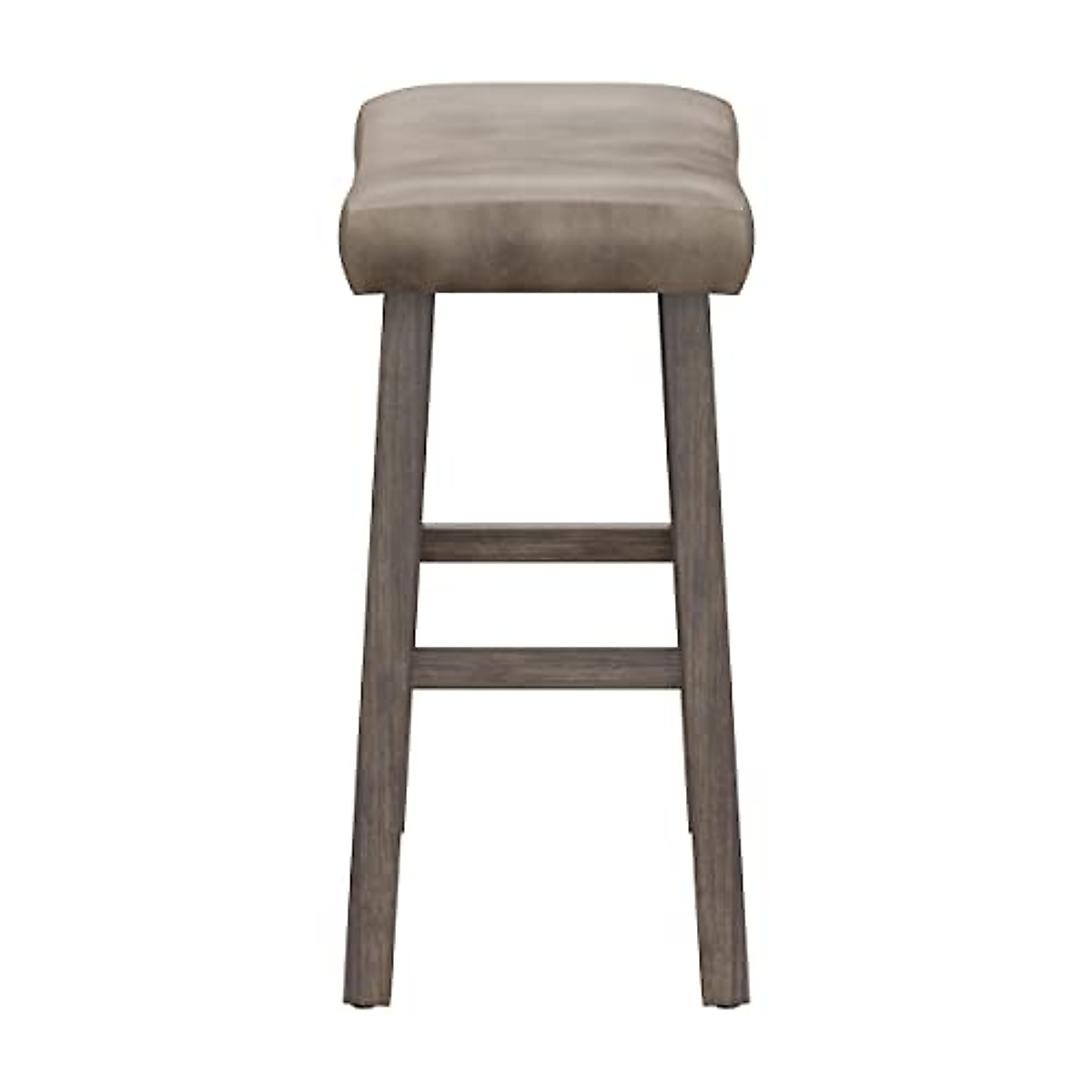Hillsdale Furniture Saddle Counter Stool, Rustic Gray