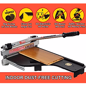 CUTTEREX 13" Professional Laminate Floor Cutter, Vinyl Floor Cutter for VCT, LVT, SPC, PVC, LVP, WPC, Rubber Floor and Rigid Core Vinyl Plank, with Knee Pads