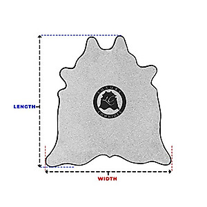 Genuine Salt and Pepper Brown and White Cowhide Rug 6 x 7 ft. 180 x 210 cm