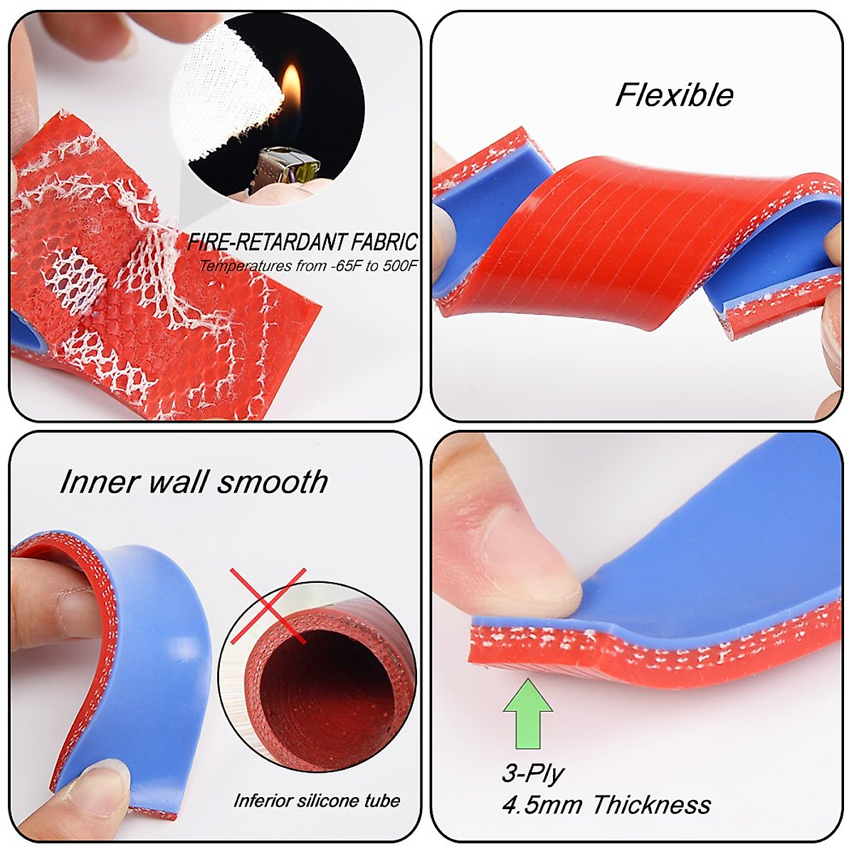 Silicone Radiator Turbo Tube Kit Clamps Replacement For Toyota Supra MK3 MA70 7M-GT 1986-1992 Red