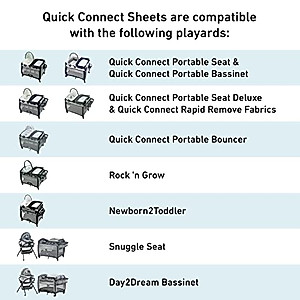 Graco® Pack 'n Play® Quick Connect™ Playard Waterproof Sheets, 2 Pack, Woven and Grey