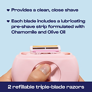 Alleyoop Portable Travel Razors For Women - Perfect For Touch Ups On-The-Go - Includes Refillable Blades, Moisturizing Bar & Water Spray Bottle - Safe For All/Sensitive Skin Types (Dusty Pink)