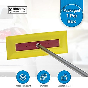 Professional Snow Rake, Snow Broom for Cars & Trucks - Heavy Duty, Oversized 17-Inch Foam Head, Lightweight & Strong Handle, 48-Inch Reach for Easy Snow Removal