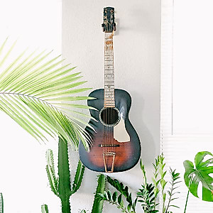 SNIGJAT Guitar Wall Mount 2 Pack, Guitar Hanger for Rotatable, Solid Wood Guitar Wall Hanger, V-Shaped Guitar Mount Hook for Acoustic Guitar, Guitar Holder for Banjo, Musical Instruments Accessories