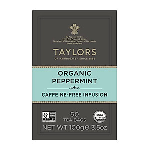 Taylors of Harrogate Organic Peppermint Herbal Tea, 50 Count