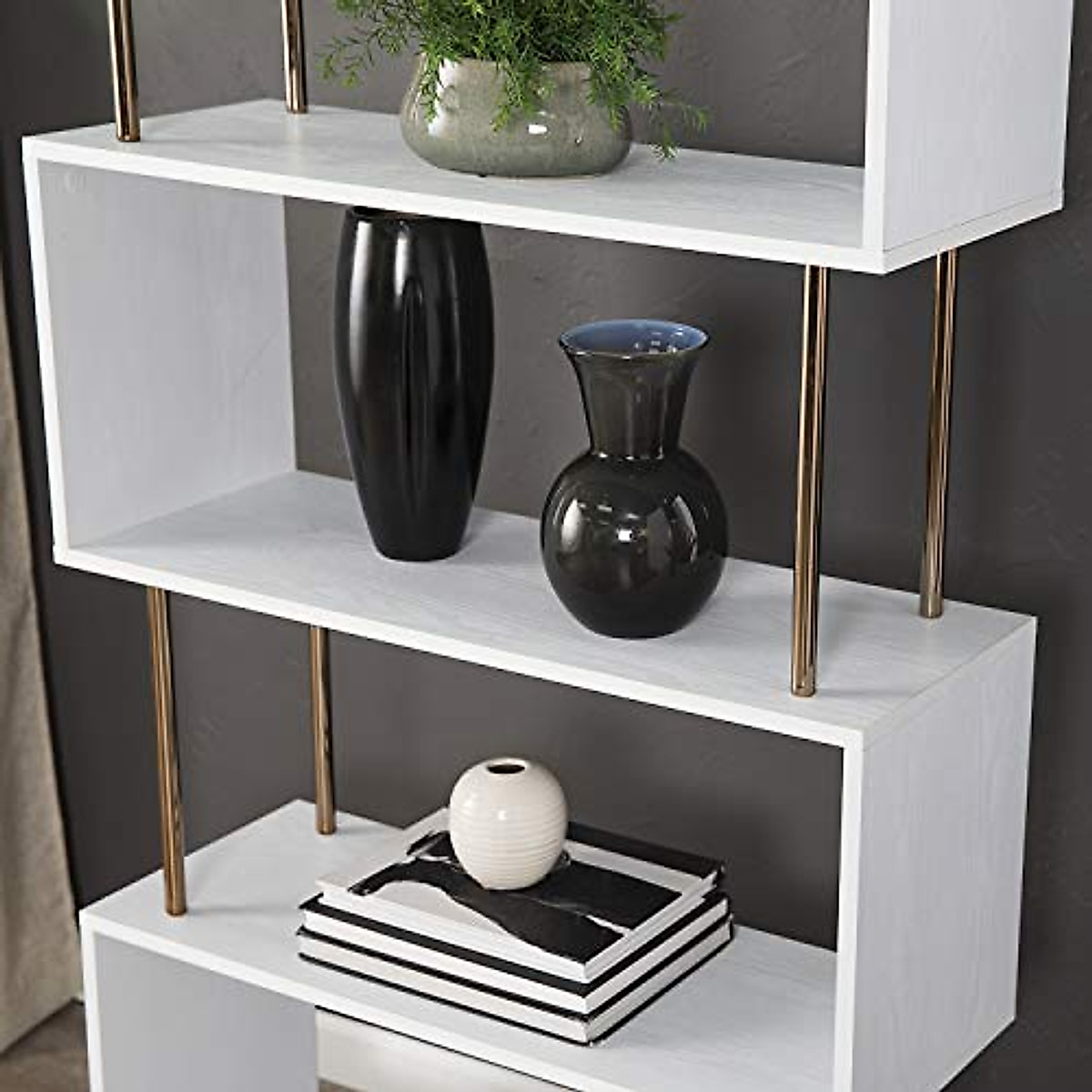 Southern Enterprises Beckerman Bookcase, Gold