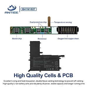 ANTIEE B41N1827 Laptop Battery for Asus ZenBook Flip 15 UM562 UX562 UX562F UX562FA UX562FAC UX562UG UX562IA UX562IQ UM562IA UM562IQ Q507 Q507IQ Q526 Q526F Q526FA Q526FAC UX562FA-AC096T AC103T AC113T