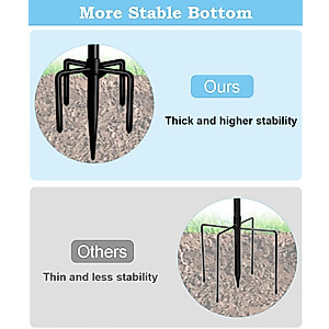 Sungaryard String Light Pole Stand for Outdoor String Lights Hanging, Use for Backyard, Garden, Patio, Party, Festival, Wedding, Picnic, 10FT, Matte, 1 Pole