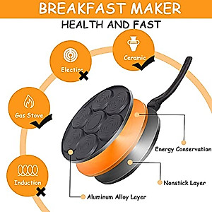 NBFTLTOP Animal Pancake Pan Non-stick Pancake, Sarten Para Pancakes Griddle Mini Pancake Maker Flapjack Faces Grill Pan with Silicone spatula & Brush