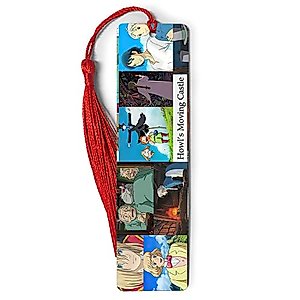 Bookmarks Ruler Metal Howls Bookography Moving Measure Castle Tassels Collage Bookworm for Reading Christmas Ornament Bookmark Markers Bibliophile Gift Book