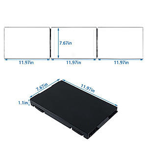 XKWL Rechargeable 3 Way Trifold Mirror with Light, 360° Barber Mirror for Self Hair Cutting, Hair Styling, Shaving, Grooming, Dye Hair and Makeup, Light and Height Adjustable (Black)