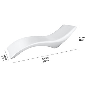 XGC Sun Loungers - Luxury Waterproof Patio Furniture - Support Up to 9" in The Water - Set of 2 in Water Pool Chairs - All Pool Types - White