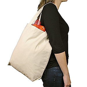 DII CAMZ33546 100% Cotton, Machine Washable Heavy Duty Canvas Reusable Shopping Tote Bag, Natural and Eggplant Damask, Set of 3