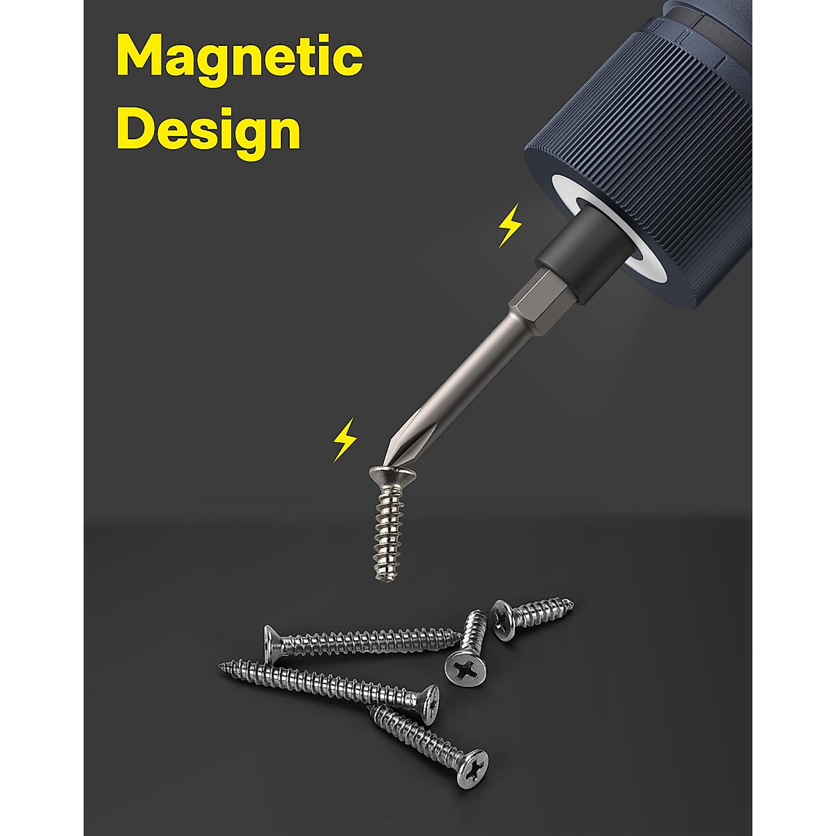 HOTO Electric Screwdriver Rechargeable,25+20 Extra Bits Enhanced Set,3.6V Cordless Screwdriver Set,3 Torque Settings,1500mAh Battery,LED Light for Furniture/Electric Appliances,No Charging Cable